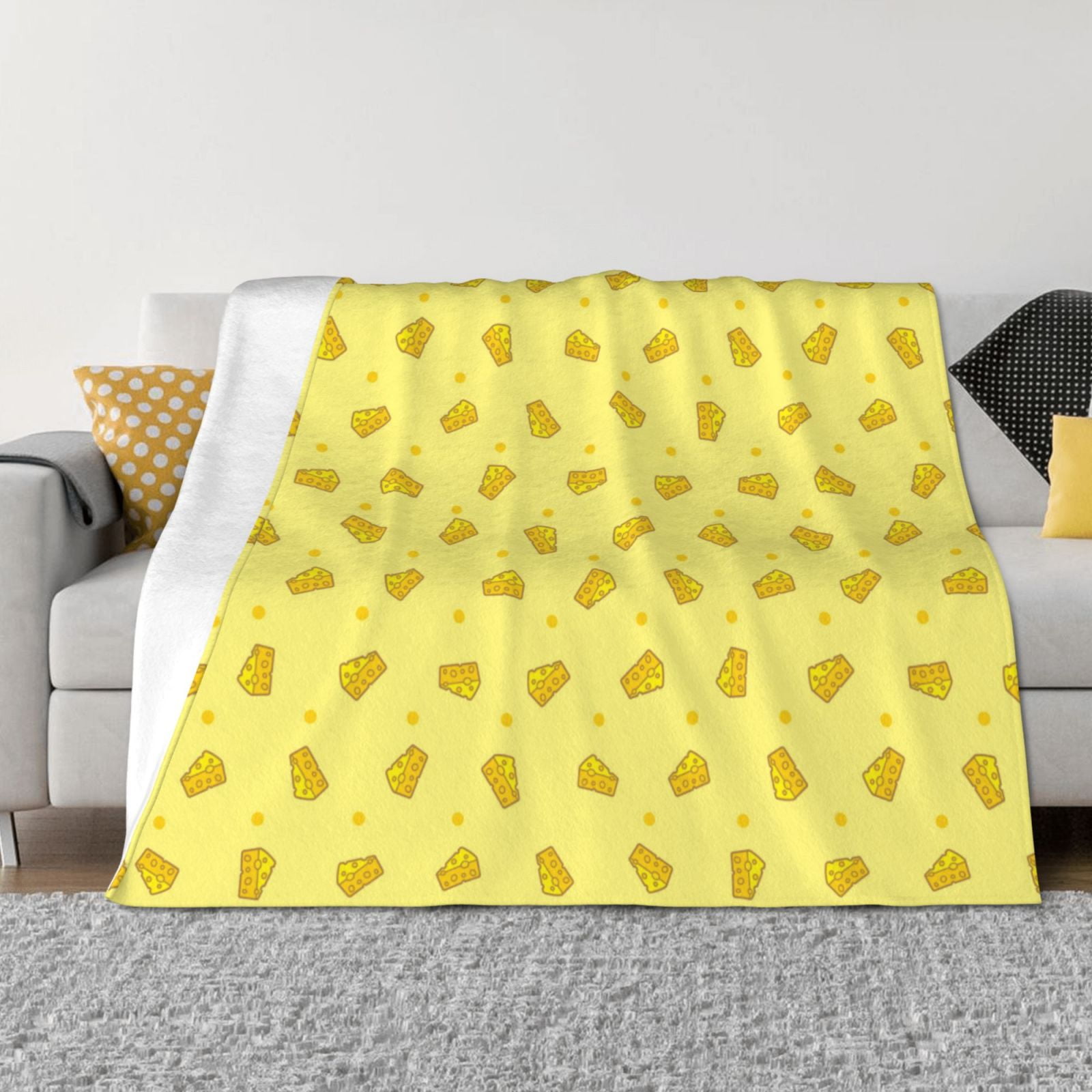 Throw Blanket for Couch - Cheese 1 Super Soft Lightweight Cozy Warm ...