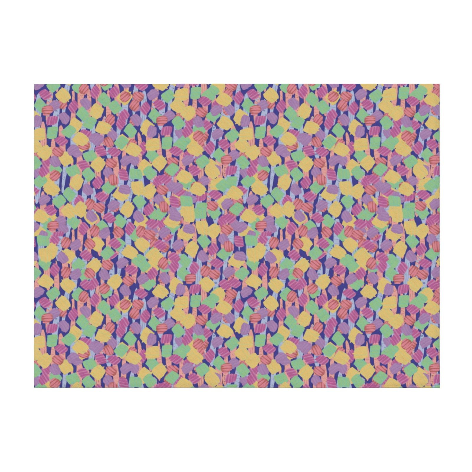 Throw Blanket for Couch - Colorful Confetti pattern Super Soft Fuzzy ...