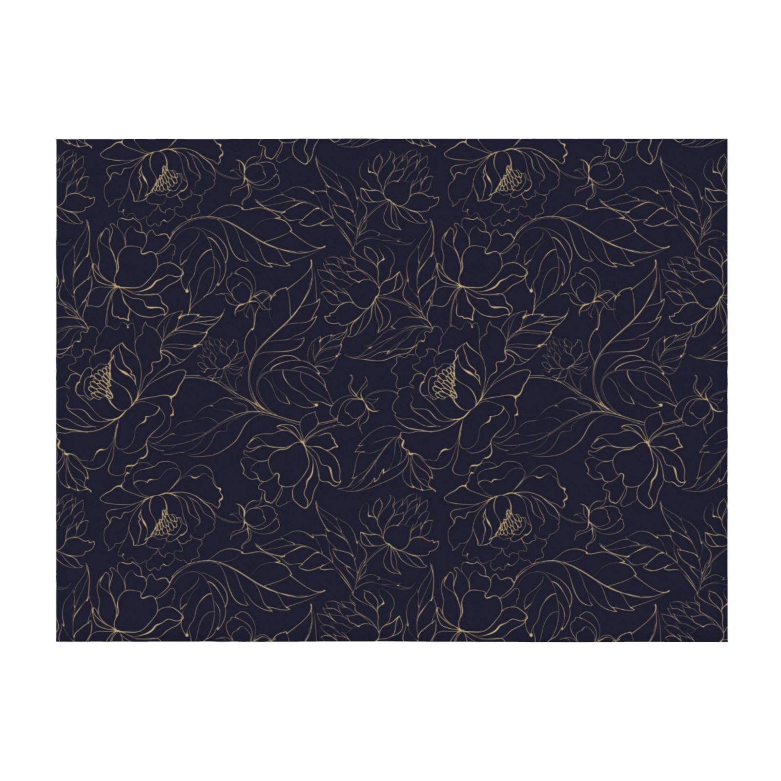Throw Blanket for Couch - Copper-Gold Gloss Outline Peony Super Soft ...