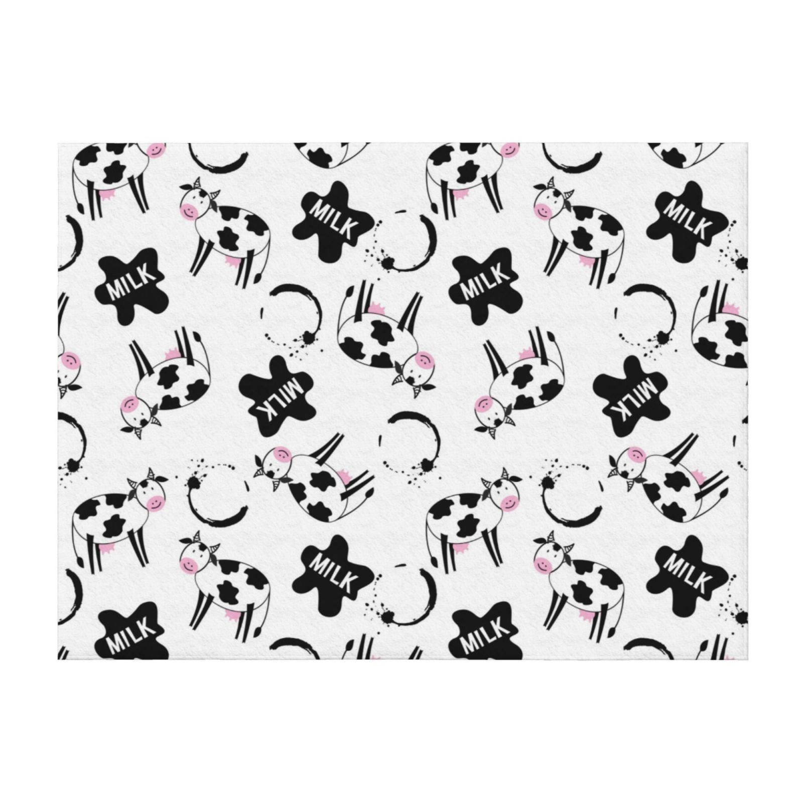 Throw Blanket for Couch - Cute Cow and Milk Stains Super Soft ...