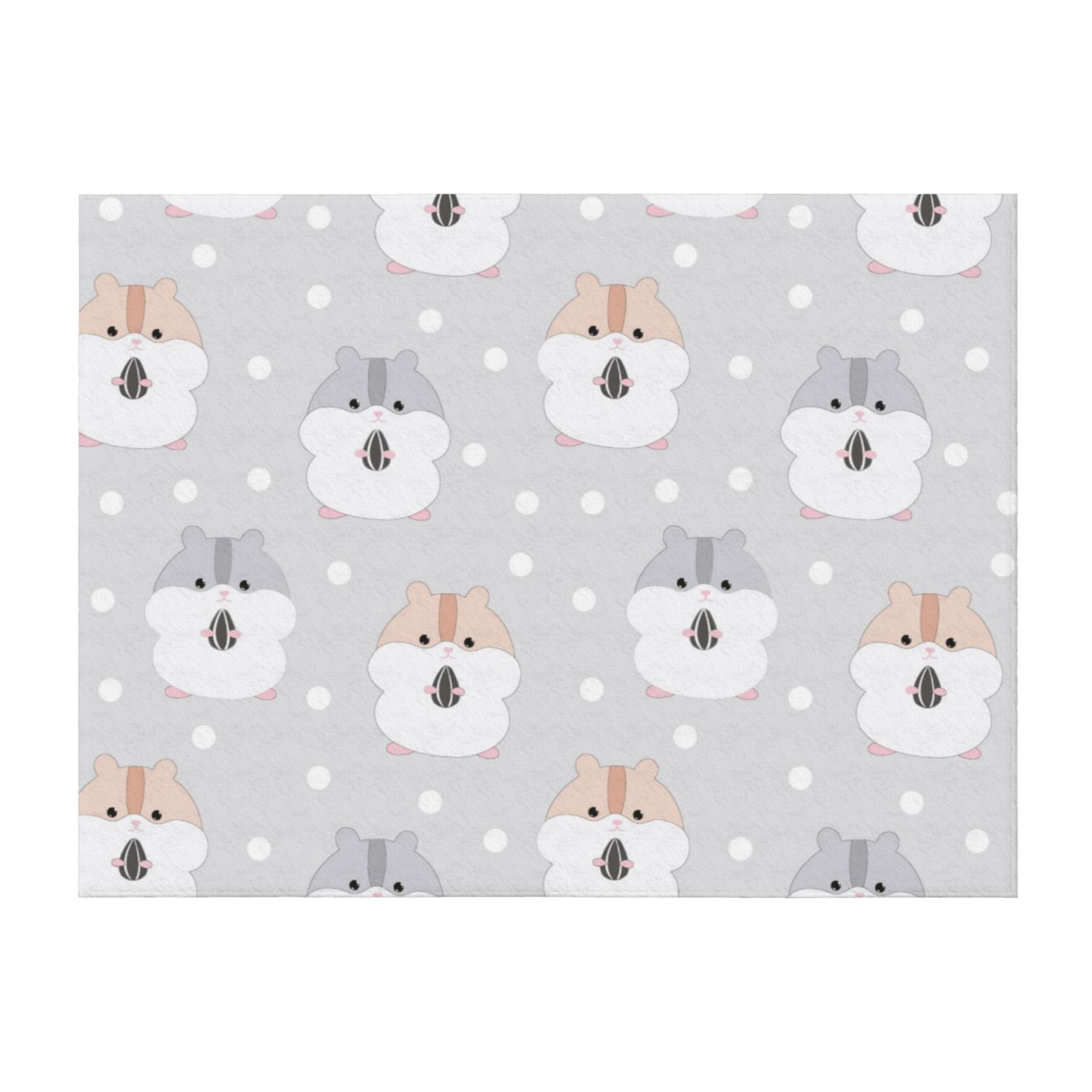 Throw Blanket for Couch - Cute Hamster Sunflower Seed Gray Super Soft ...