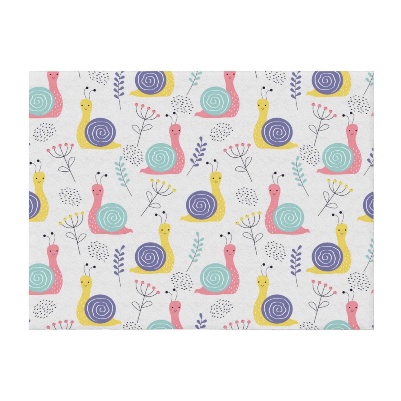 Throw Blanket for Couch - Cute Hand Painted Snail Super Soft Fuzzy ...