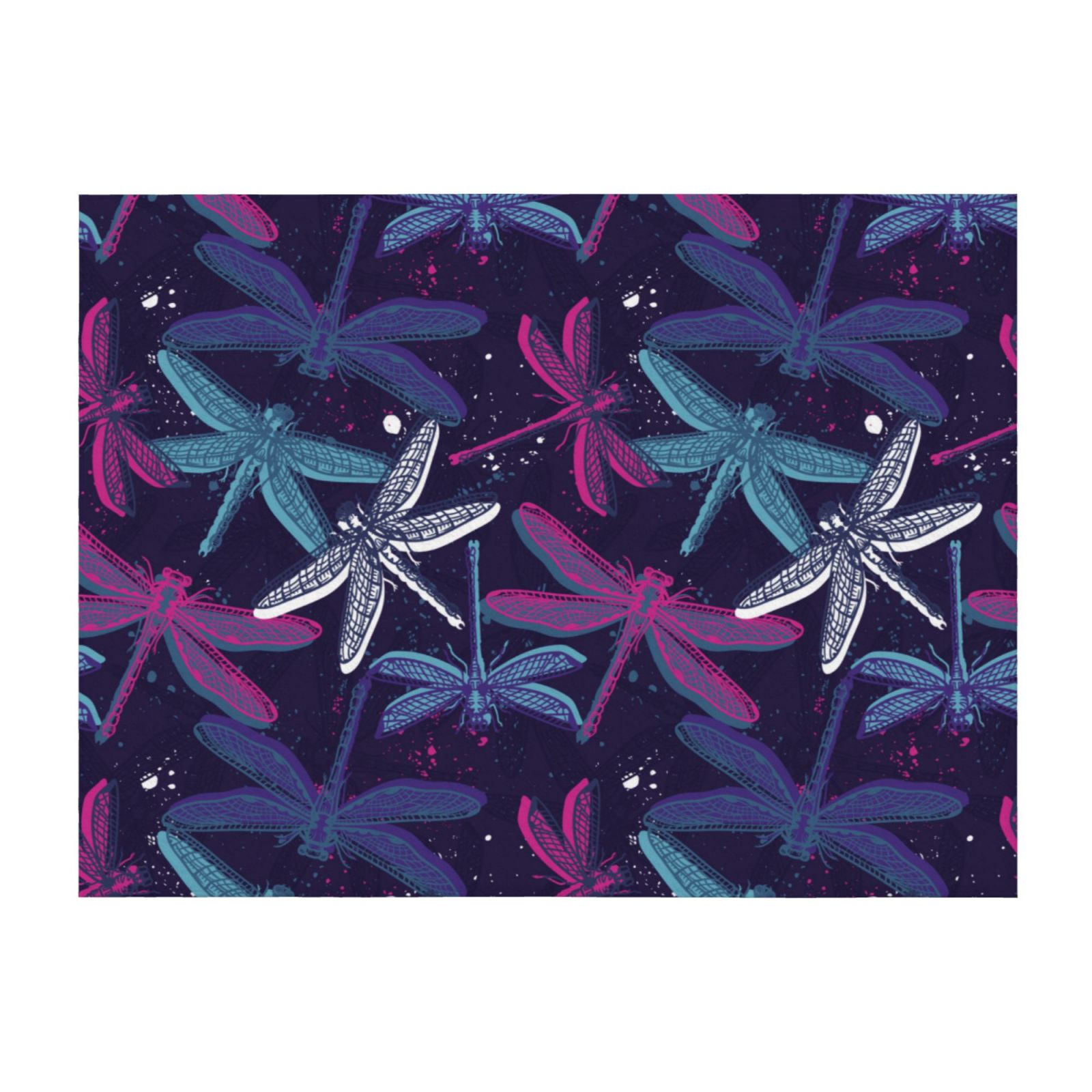 Throw Blanket for Couch, Dark Dragonfly Super Soft Fuzzy Comfy Warm ...