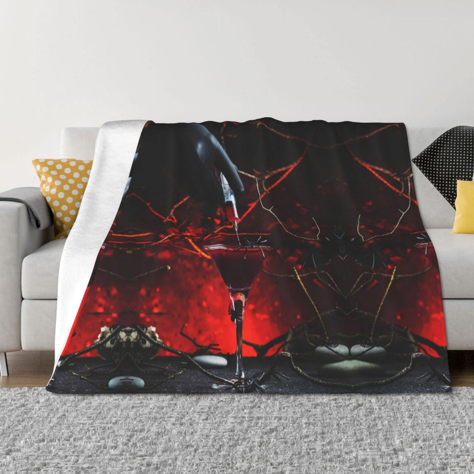 Throw Blanket for Couch - Halloween Vampire Party Super Soft ...