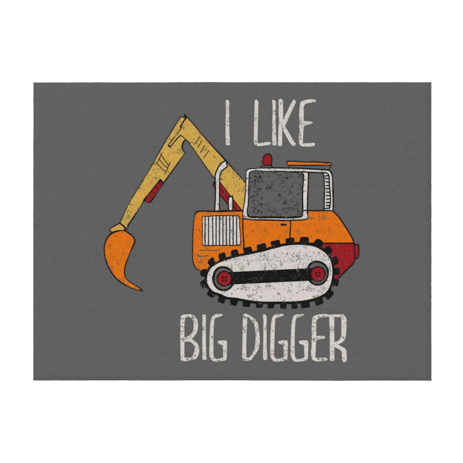 Throw Blanket for Couch - I Like Big Digger Super Soft Lightweight Cozy ...