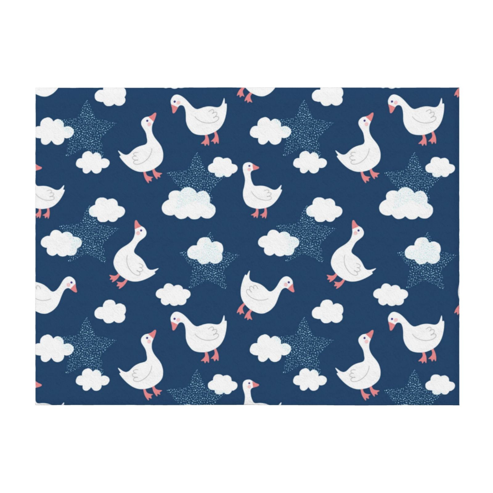 Throw Blanket for Couch - Kawaii Cute Goose On Blue Sky Super Soft ...