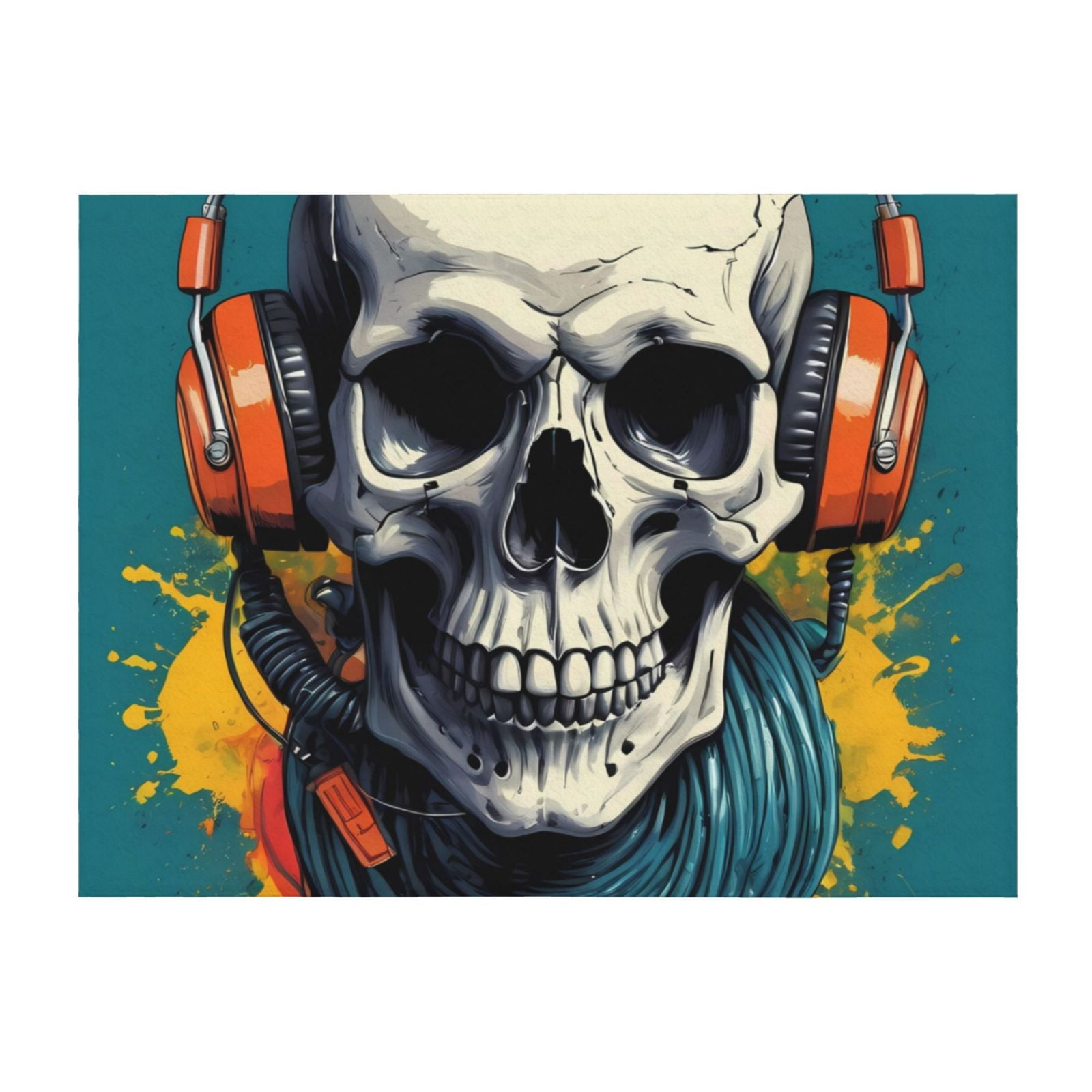 Throw Blanket for Couch Modern Hip-Hop Skull Super Soft Fuzzy Comfy ...