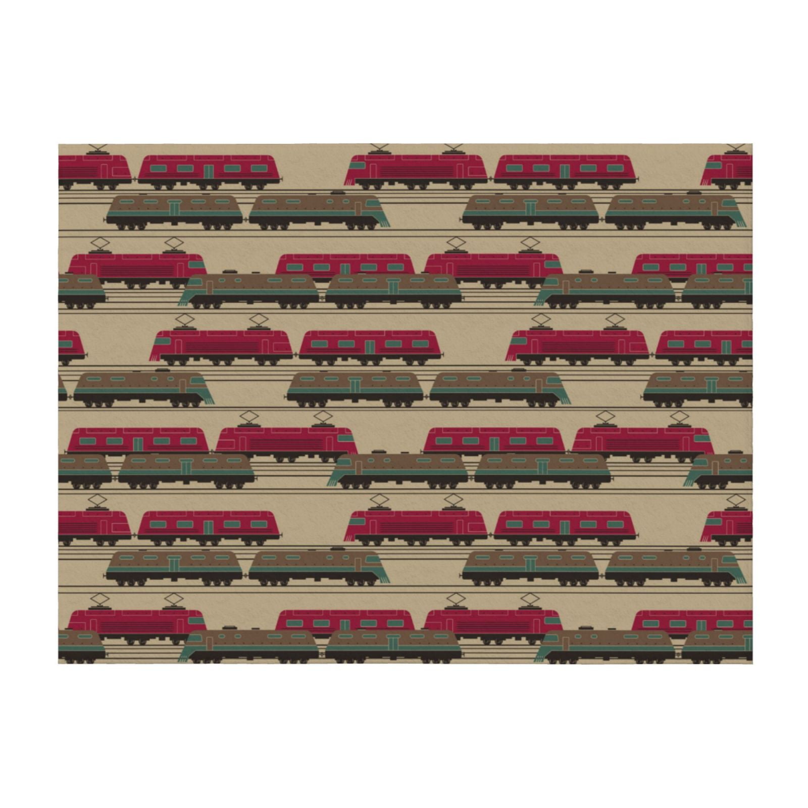 Throw Blanket for Couch - Modern Train Pattern Super Soft Lightweight ...