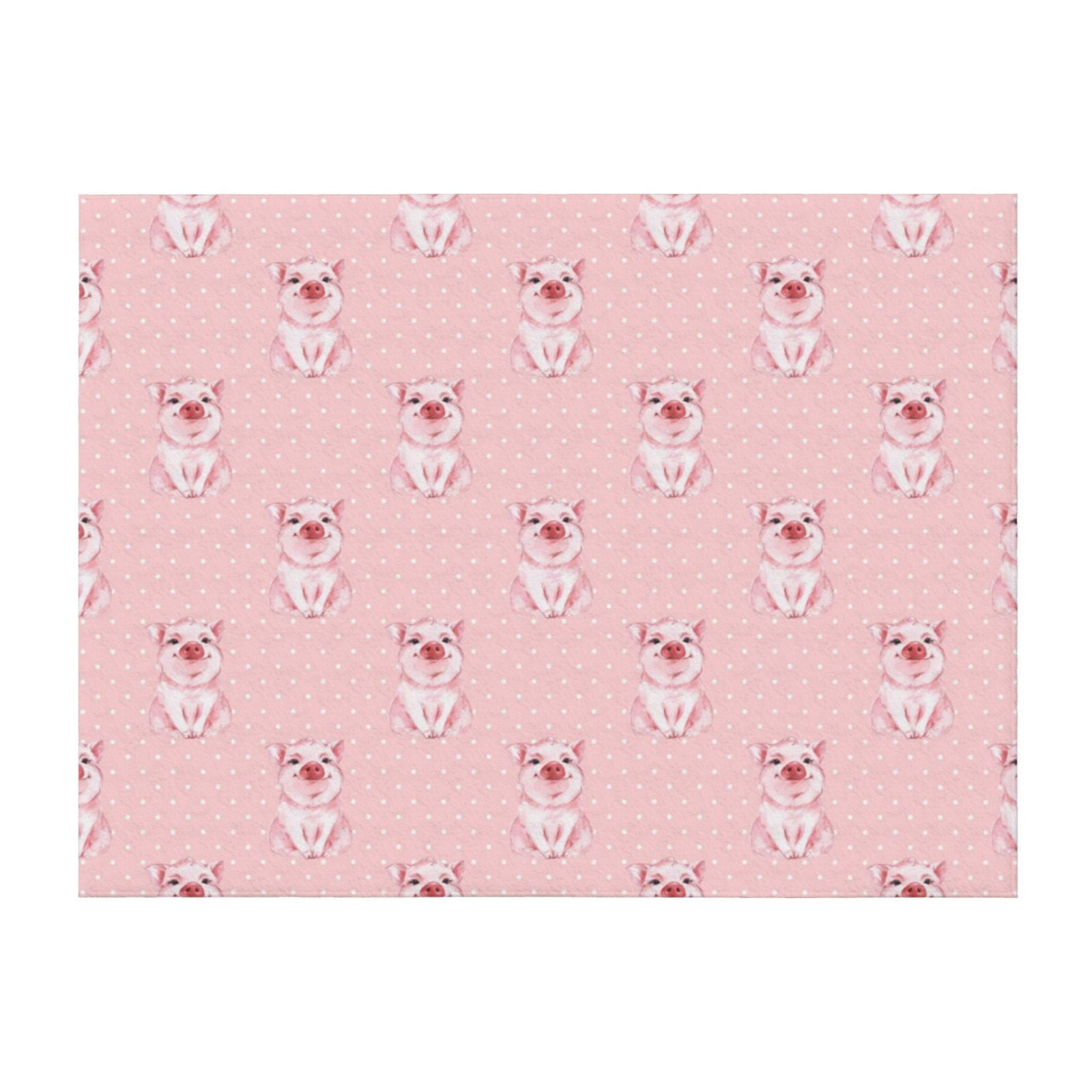 Throw Blanket for Couch, Pig Polka Dot Super Soft Fuzzy Comfy Warm ...