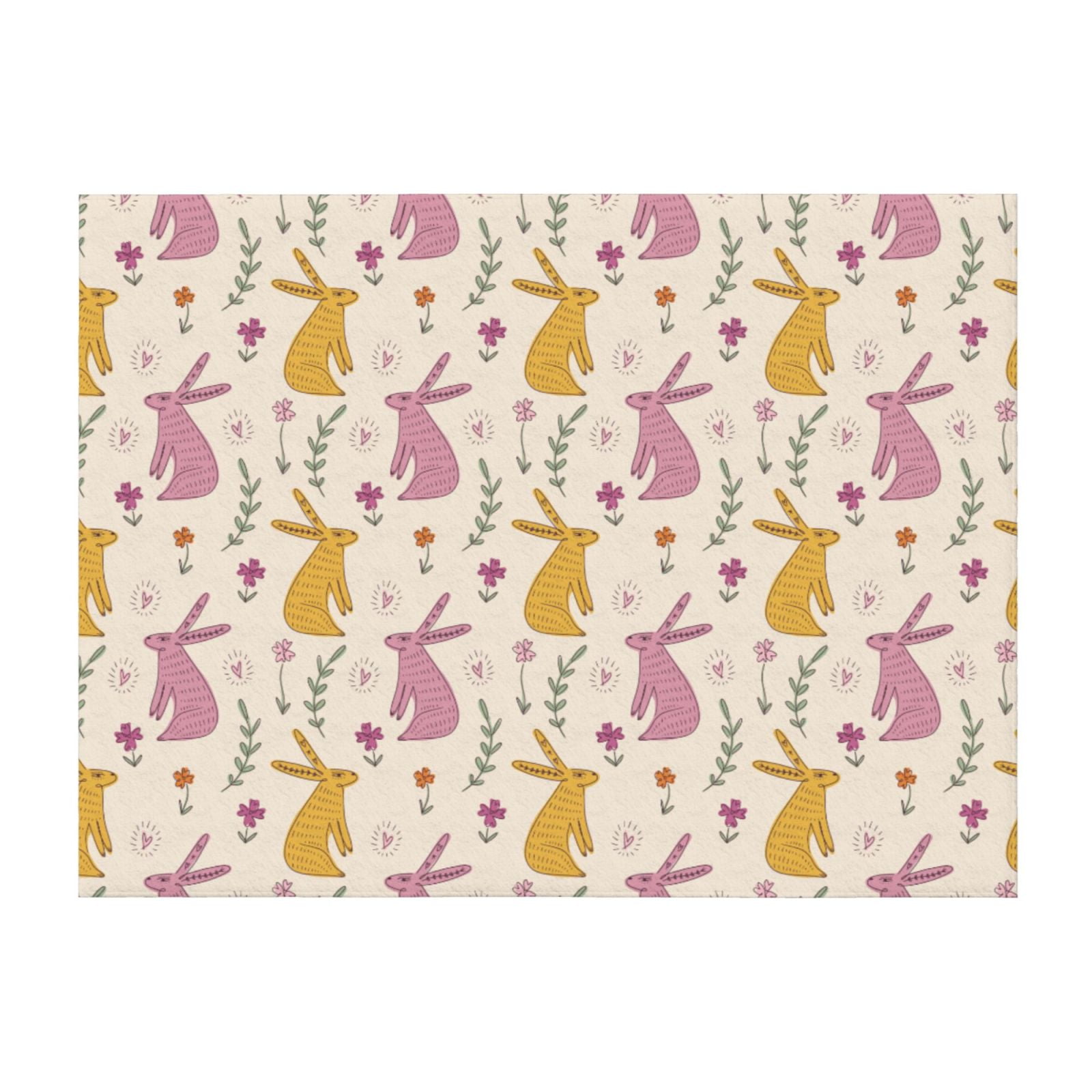 Throw Blanket for Couch - Sassy Funny Rabbit Flower Super Soft Fuzzy ...