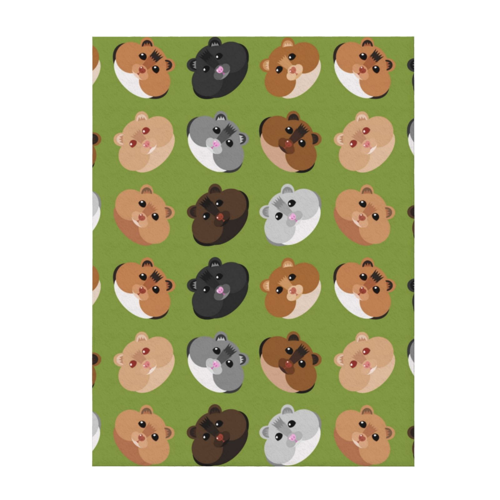 Throw Blanket for Couch Sofa Bed Cartoon Cute Hamster Face Soft Cozy ...