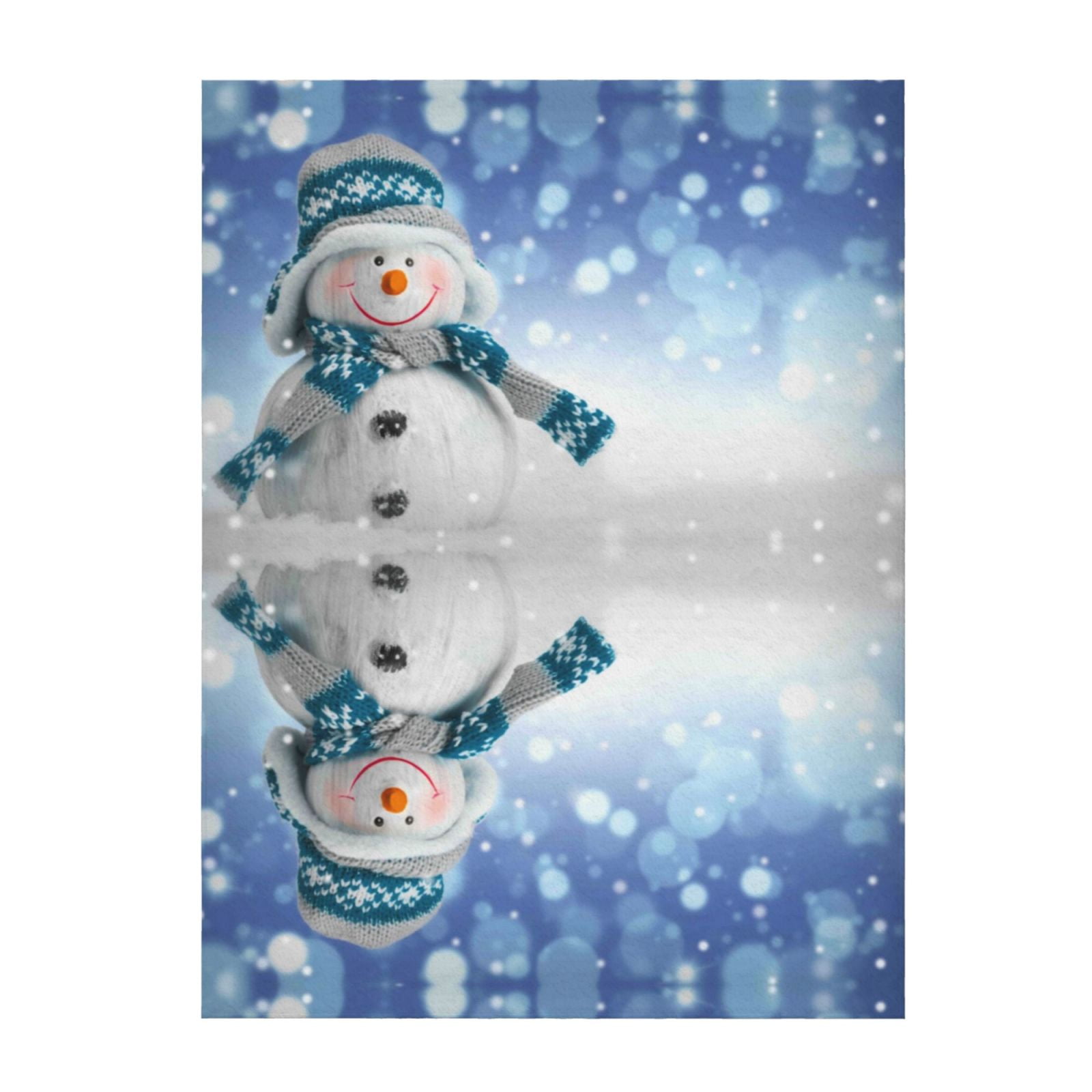 Throw Blanket for Couch Sofa and Bed - Christmas Snowman In The Snow ...