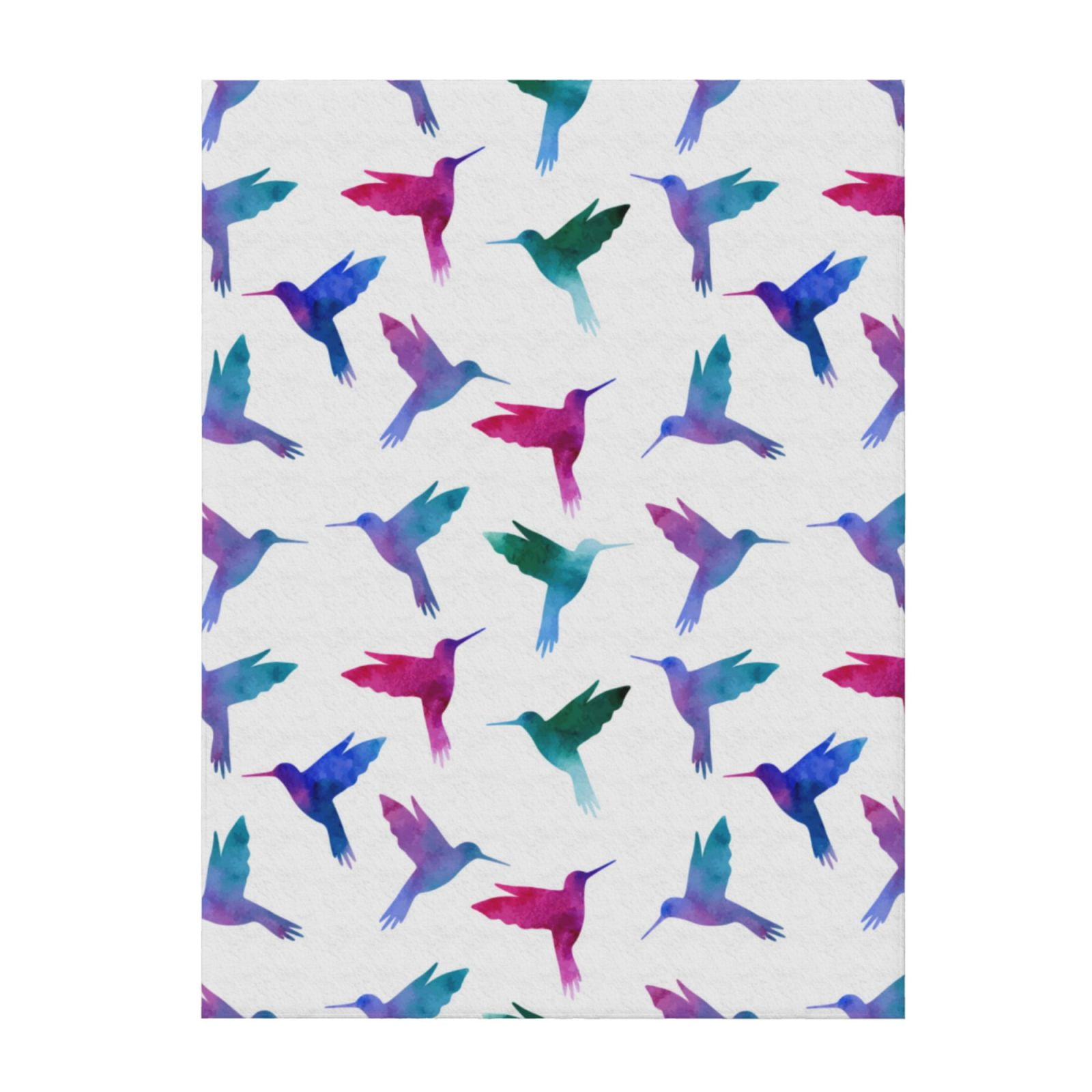 Throw Blanket for Couch Sofa Bed Colorful Hummingbird Print Soft Cozy ...