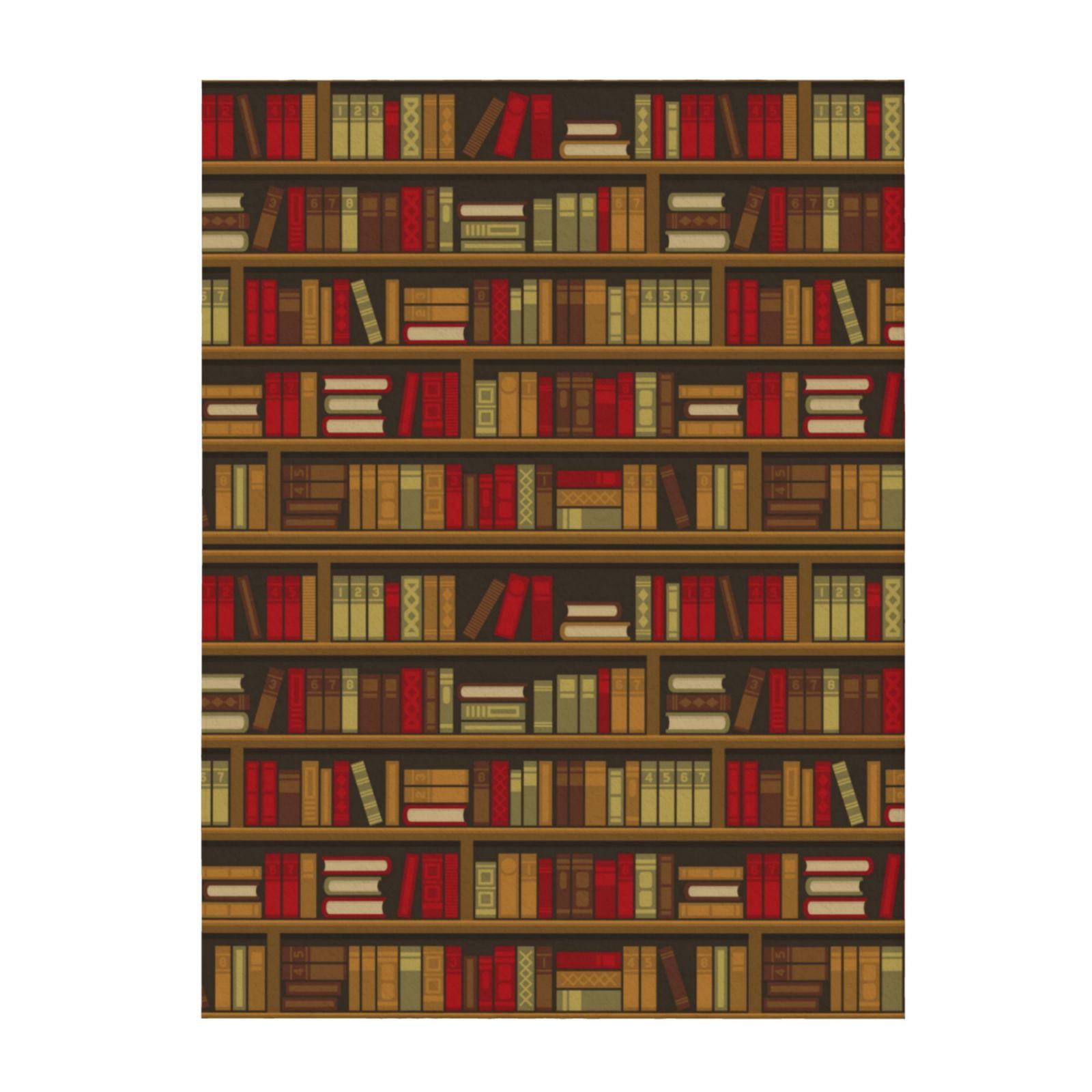 Throw Blanket for Couch Sofa Bed Library Book Shelf vintage Soft Cozy ...