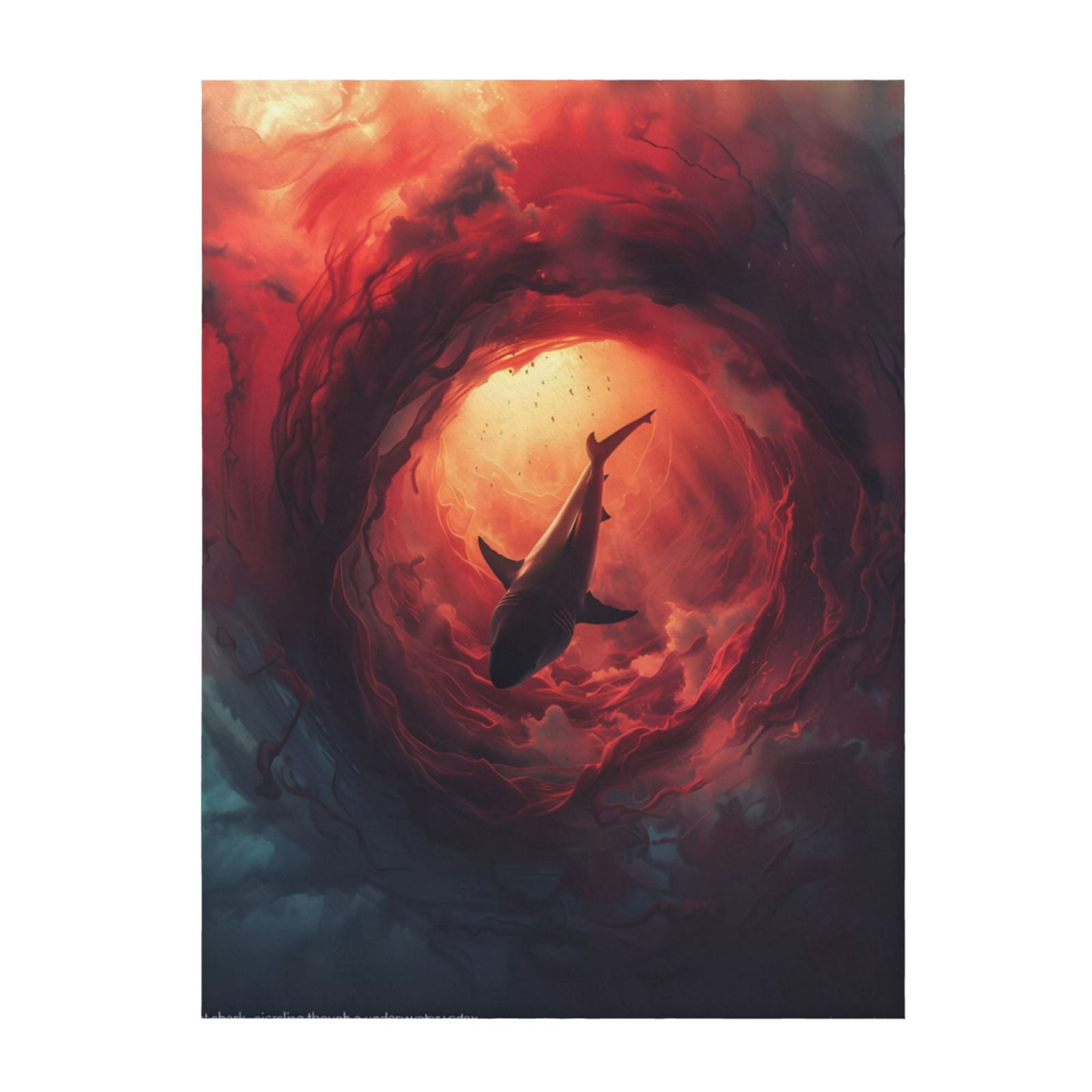 Throw Blanket for Couch Sofa Bed Shark Underwater Vortex Soft Cozy ...