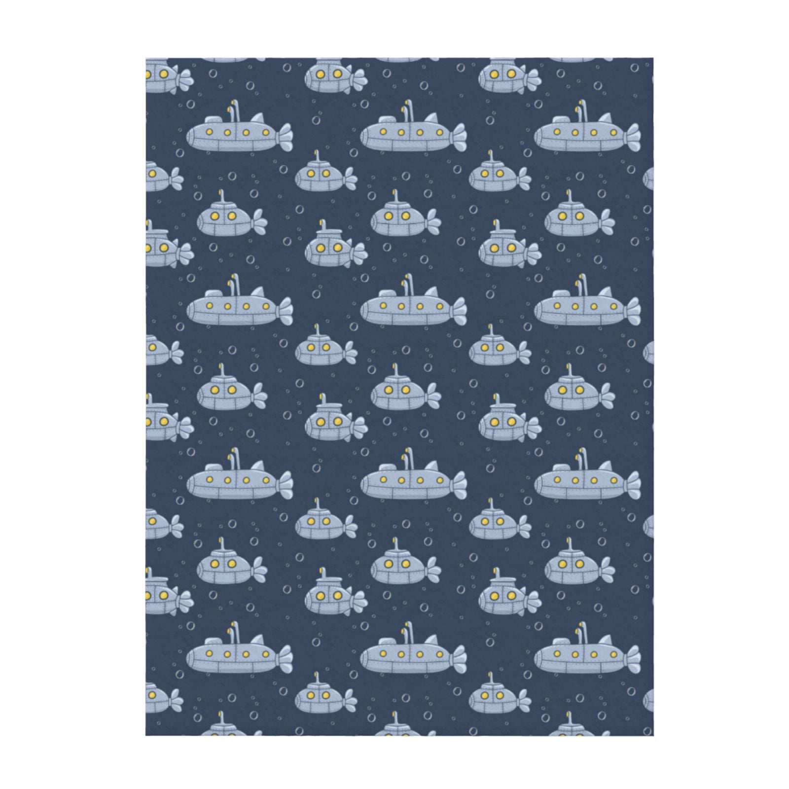 Throw Blanket for Couch Sofa and Bed - Submarine With Periscope Super ...