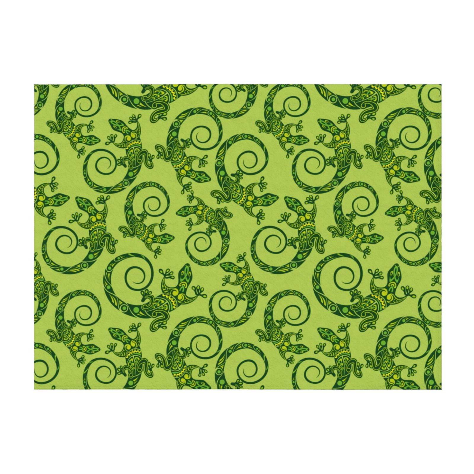 Throw Blanket for Couch - Tropical Cute Lizard Gecko Green Super Soft ...