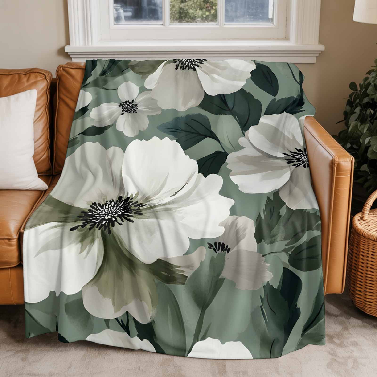 Throw Blanket for Couch Vintage Spring Soft Fleece Flannel Blankets ...