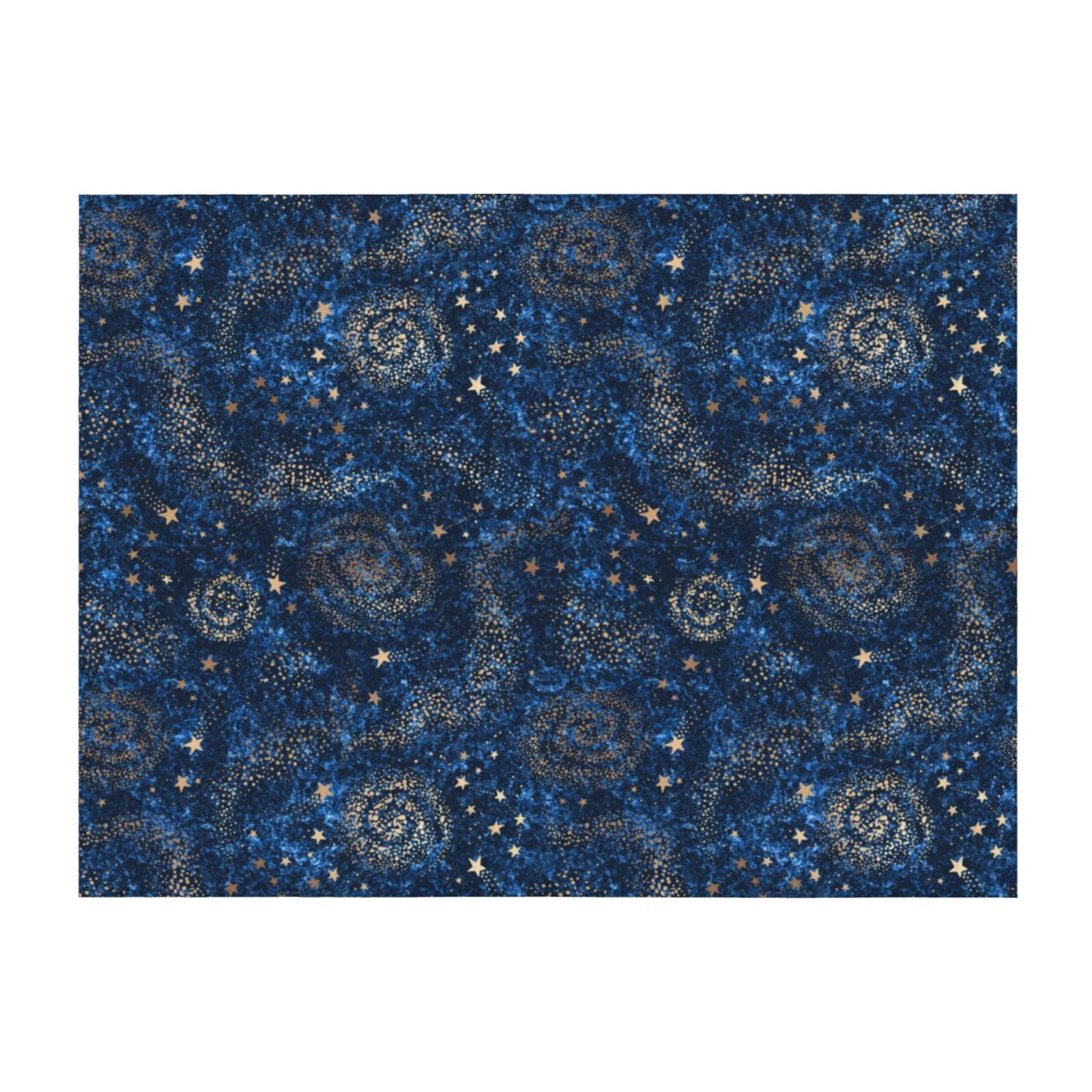 Throw Blanket for Couch - golden star blue starry sky Super Soft ...