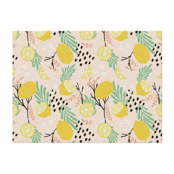 Throw Blanket for Couch - lemon leaves Super Soft Fuzzy Comfy Warm ...