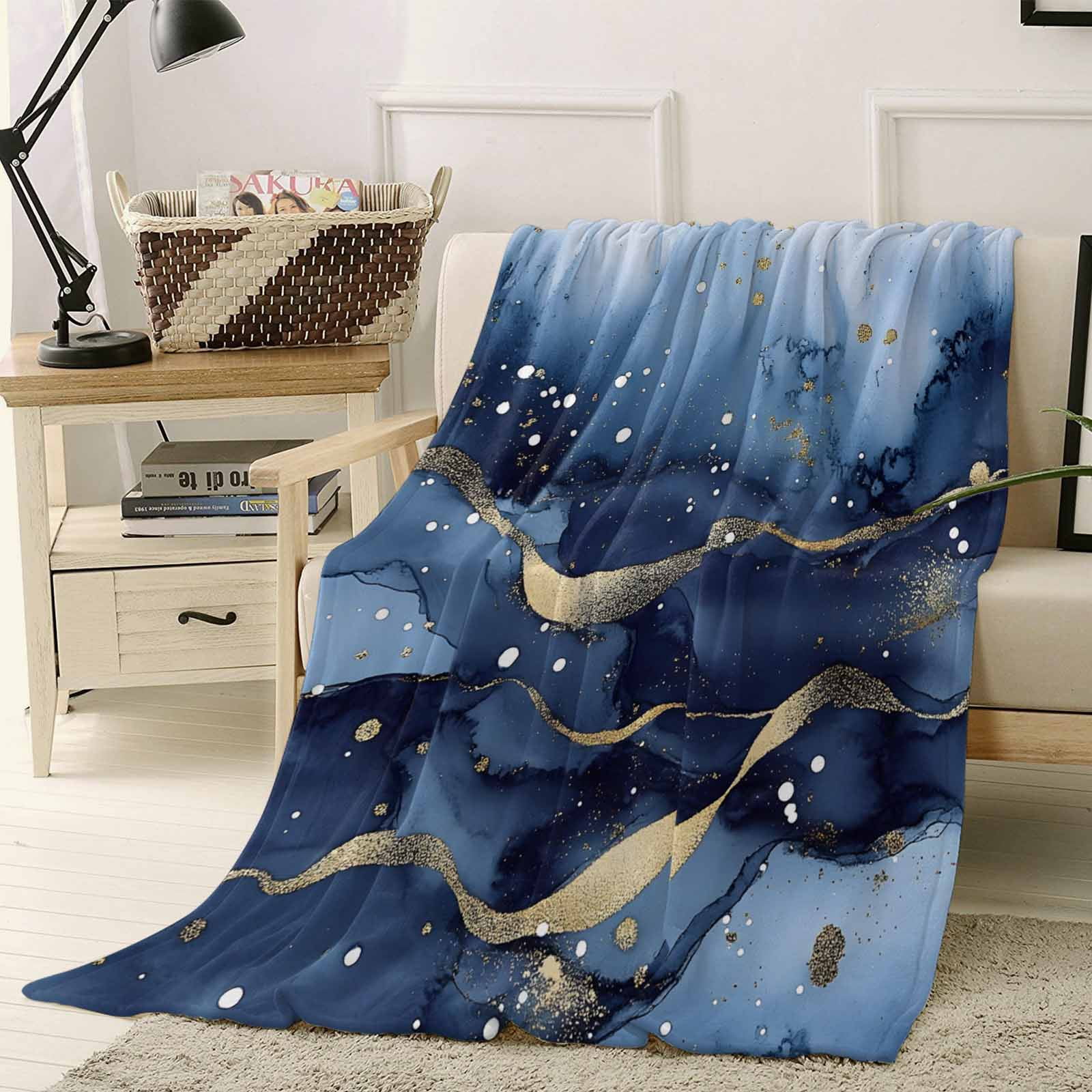 Throw Blanket Fleece Throw Blanket 40x50in, Abstract Marble Gradient ...