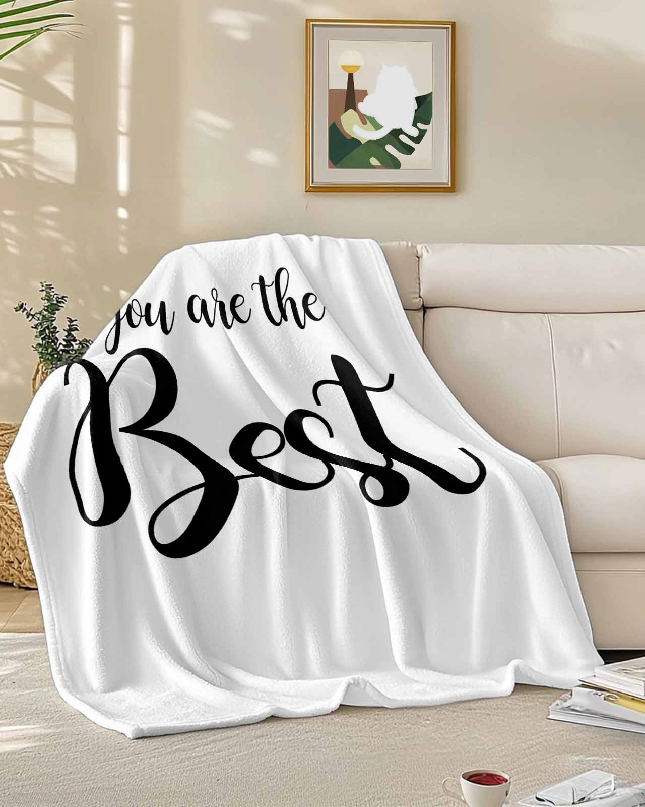 Throw Blanket Fleece Throw Blanket 50x60in, You Are The Best Quote Soft ...