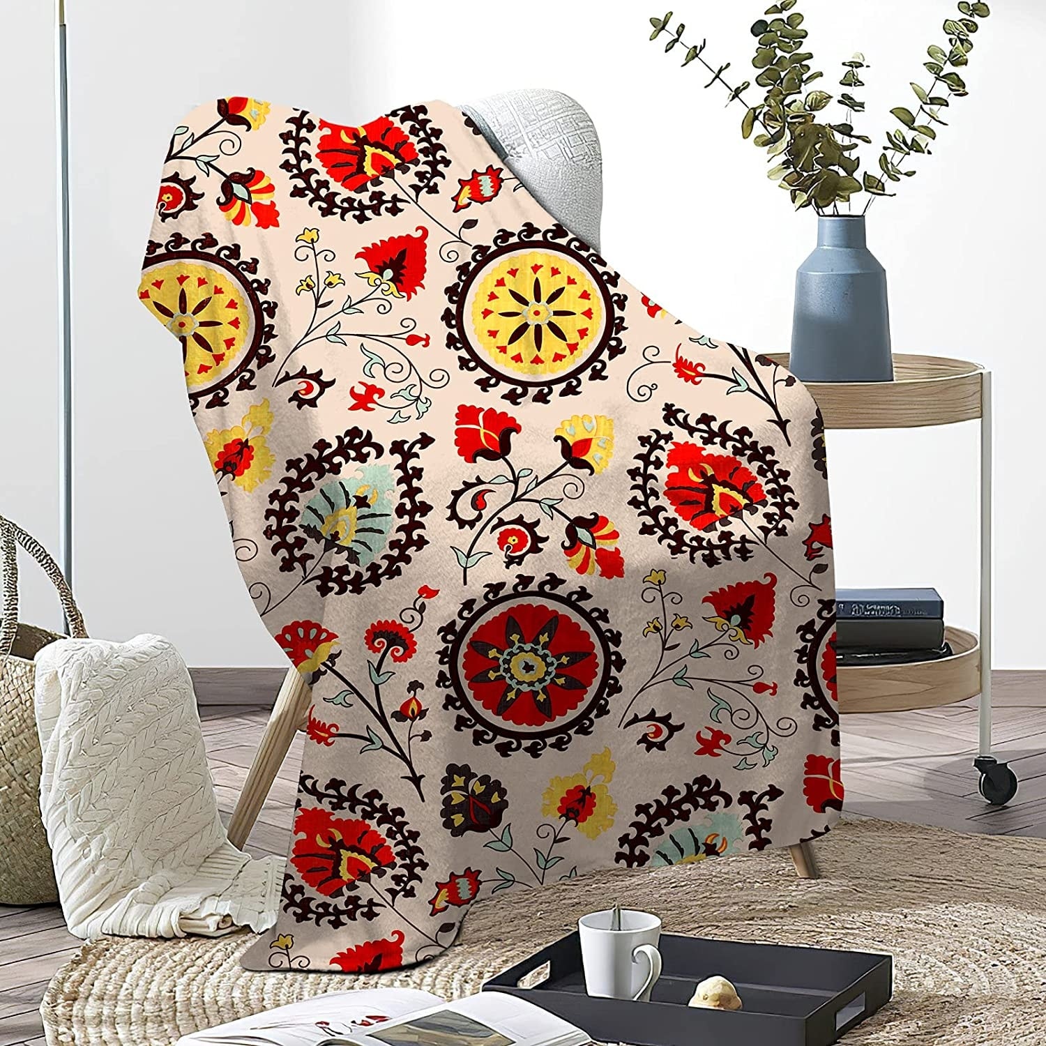 Throw Blanket Flower Pattern Bed Blanket - Walmart.com