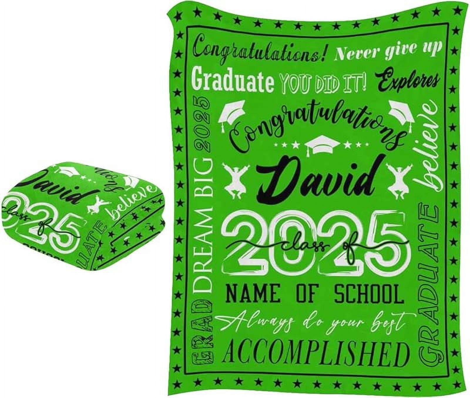 Throw Blanket Graduation Personalized Graduation Blanket 2025 with Name ...