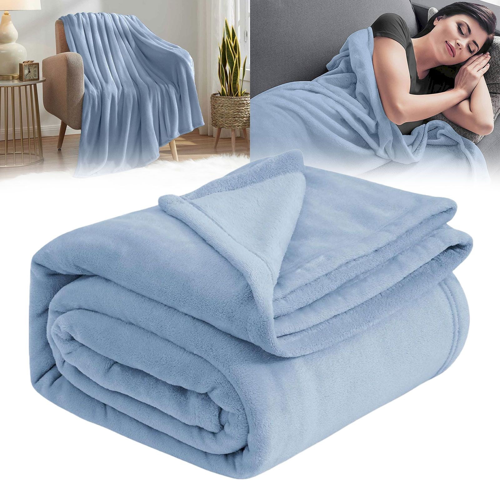Throw Blanket Homes and Gardens And Comfortable Blanket Lightweight Plush Flannel Blanket Warm ...