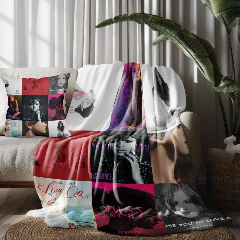 Throw Blanket and Pillowcase Set of 2，Selena Gomez Thin Bed Couch Decor ...