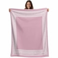 Throw Blanket Pink Key Design Blankets and Throws, Geometric Back Print ...