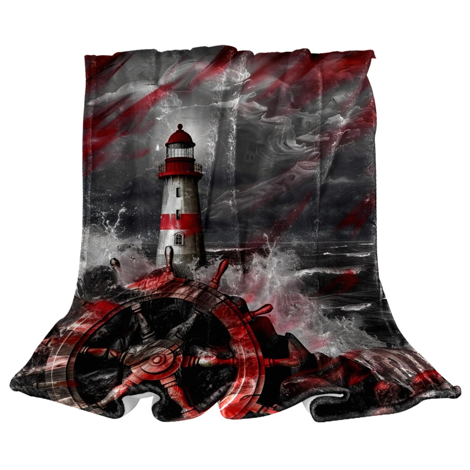 Throw Blanket Soft Blankets and Throws 59x51.1 in Rudder and Lighthouse ...