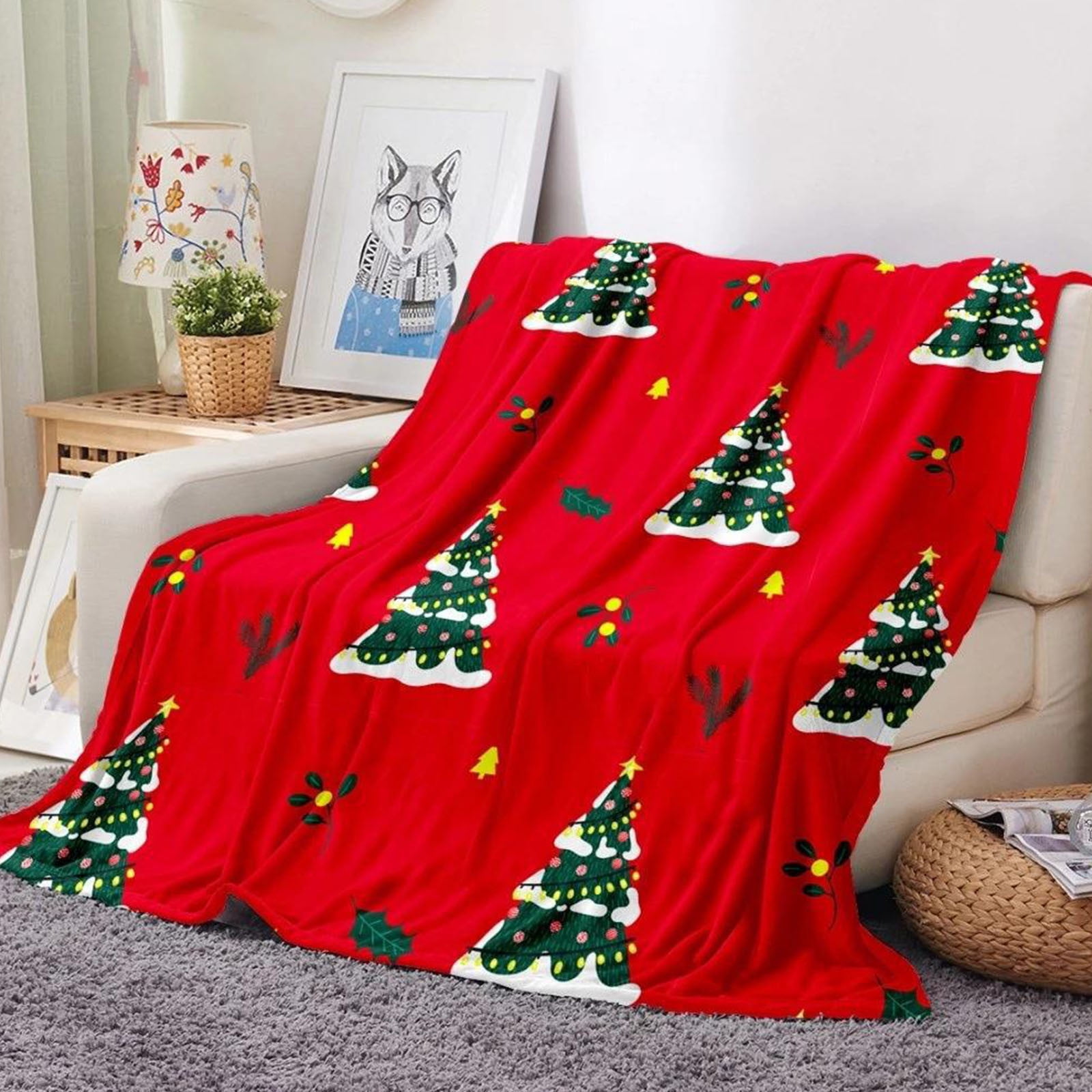 Fleece Blanket Vmvidoty Christmas Cuddly Blanket 100 X 130 Cm Flannel ...