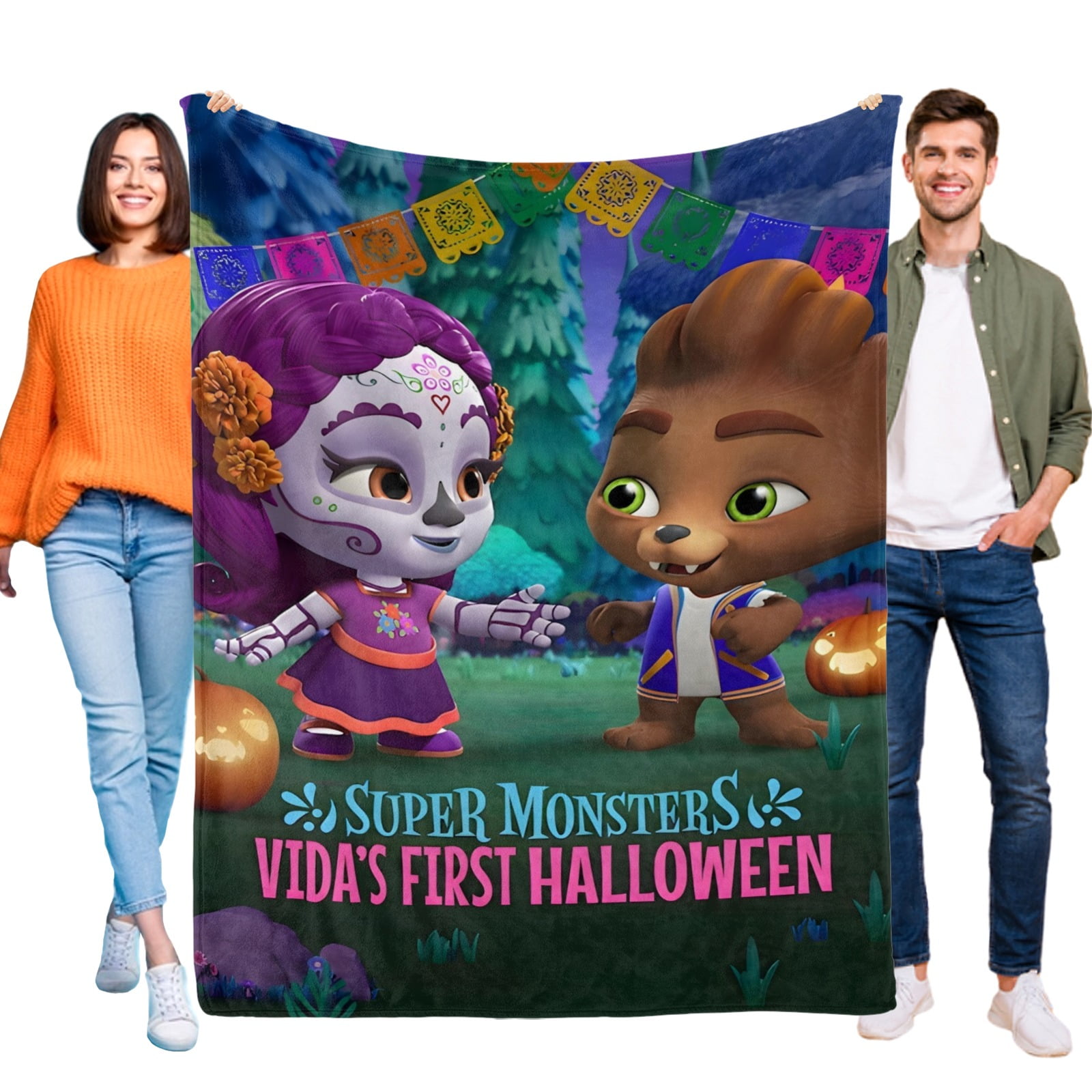 Throw Blanket for Super Monsters Bed Couch Flannel Blanket for Kids ...