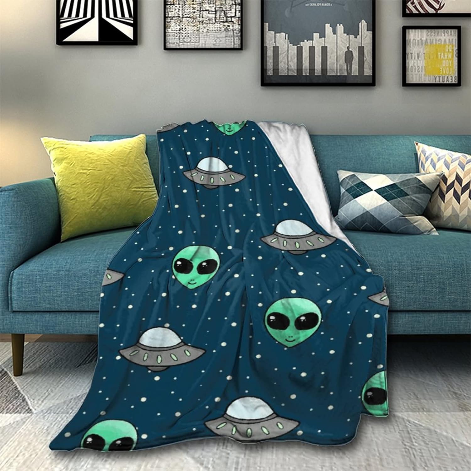 Throw Blankets Flannel Warm Fuzzy Throw Blanket for Couch Bed Sofa ...