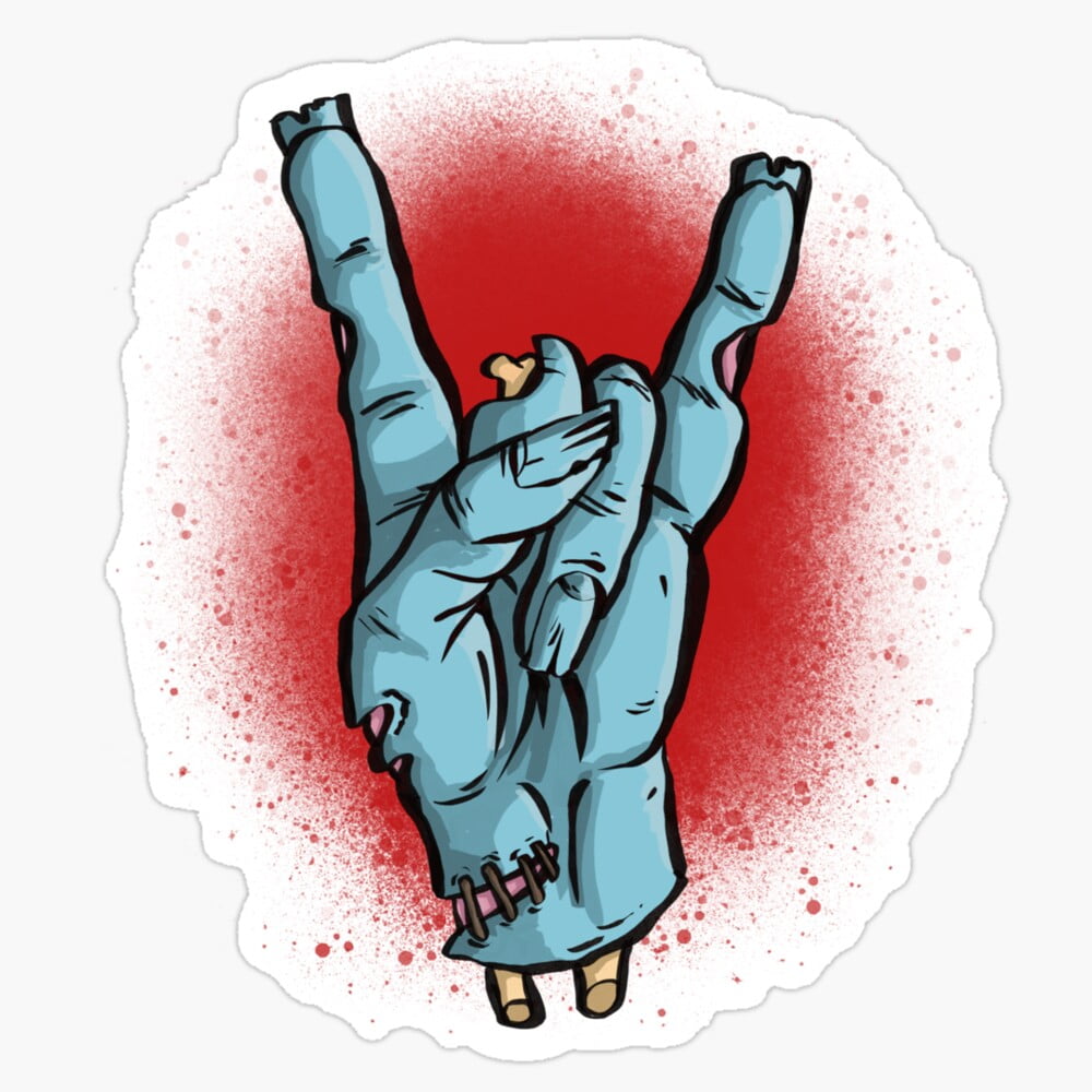 Throw Horns Glossy Stickerphone Decal Water Bottle Stickers, Vinyl ...