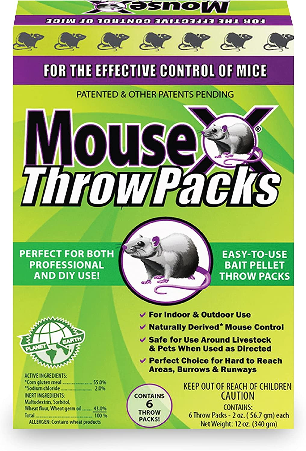 Throw Packs- for All Species of Rats Mice Safe Around Pets - Walmart.com