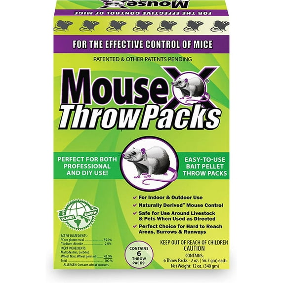 Throw Packs- for All Species of Rats Mice Safe Around Pets - Walmart.com