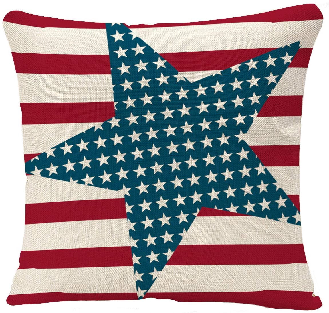 Throw Pillow Cover 4th July Vintage American Flag Patriotic Ornate ...