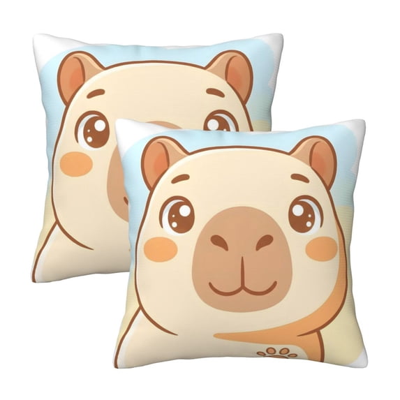 Throw Pillow Cover Set Of 2 Soft Case Invisible Zipper Decorative ...