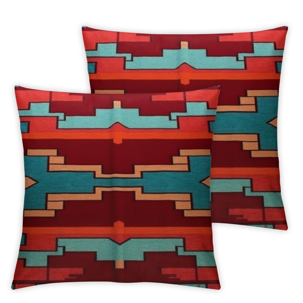Throw Pillow Cover Western Southwest Mesas Red Santa Tribal Native ...