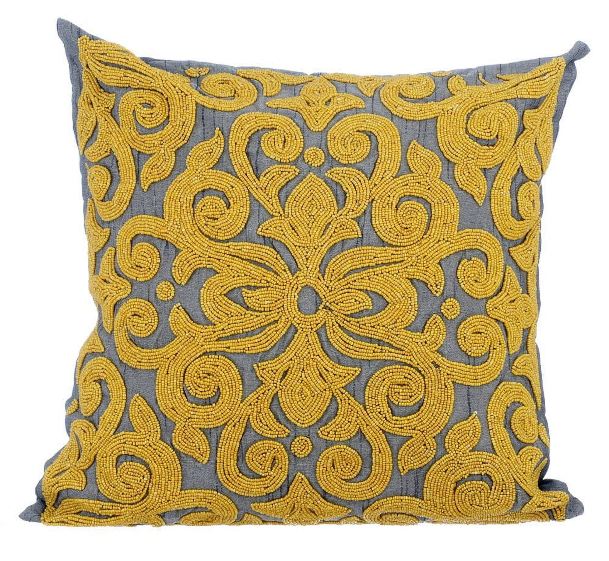 Throw Pillow Cover With Zipper, Grey 14x14 inch (35x35 cm) Free Hand ...