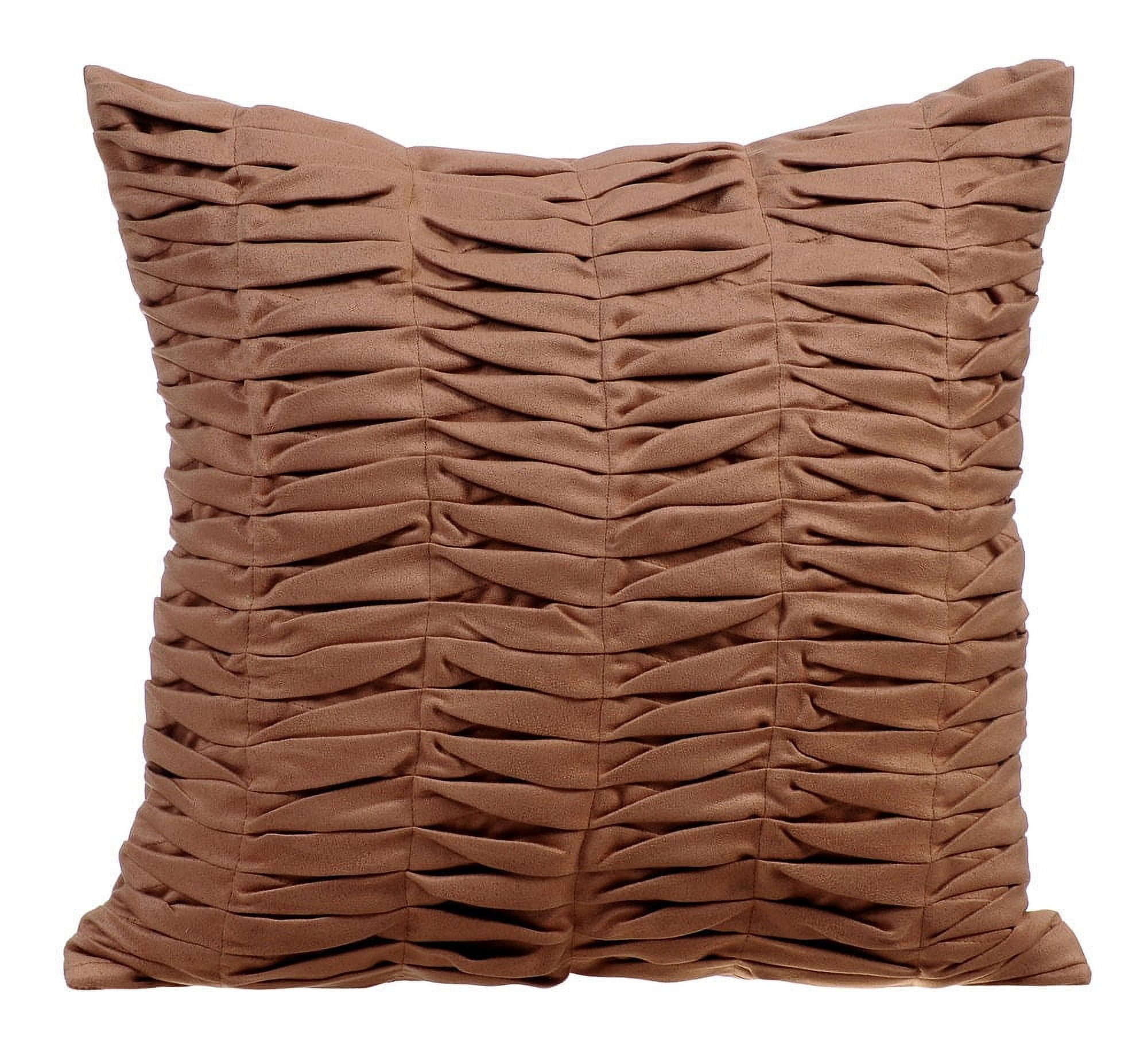 Throw Pillow Cover With Zipper, Brown 12x12 inch (30x30 cm) Pillow ...