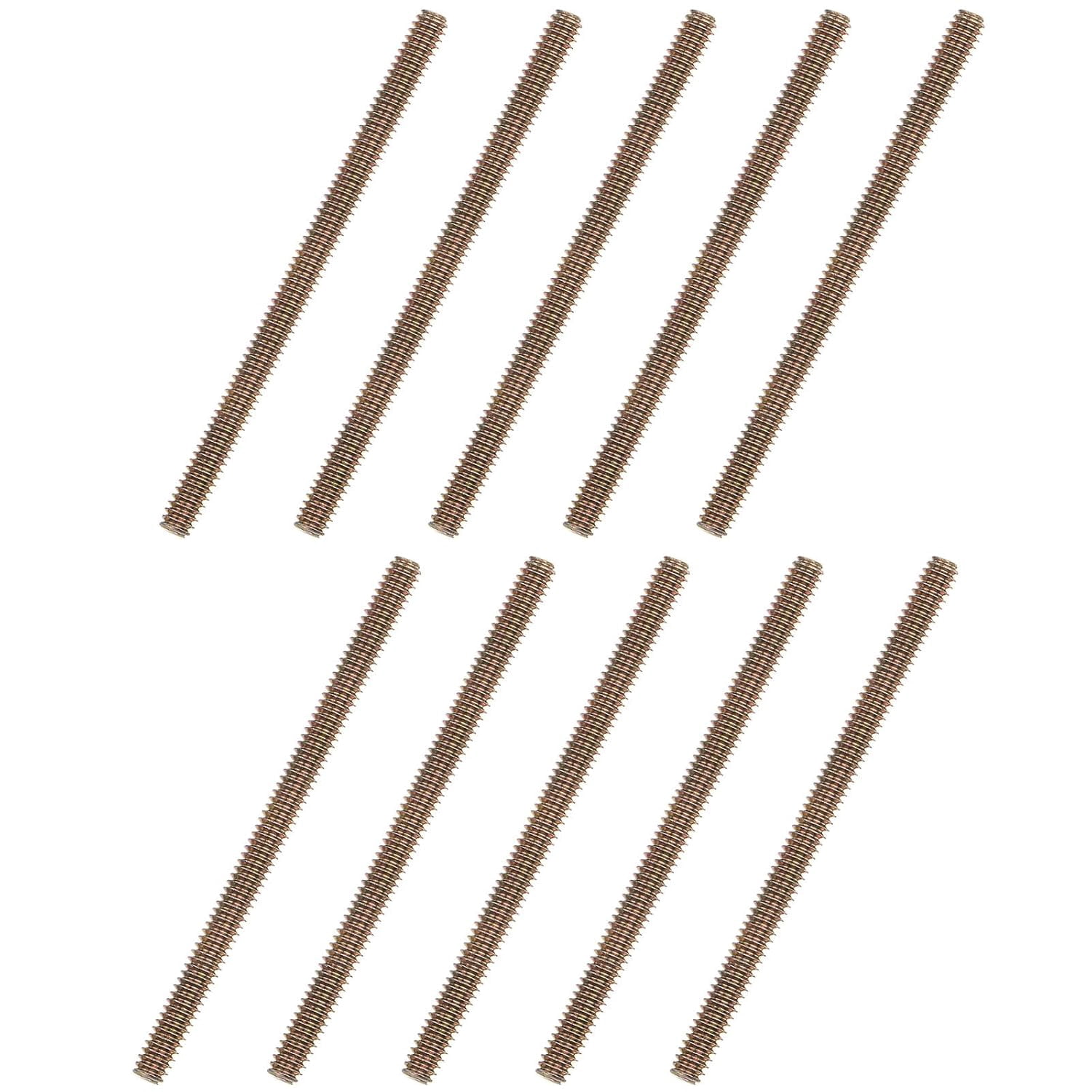 10pcs Color Zinc Fully All Threaded Rod 1/4"-20, 4" Length, Carbon ...