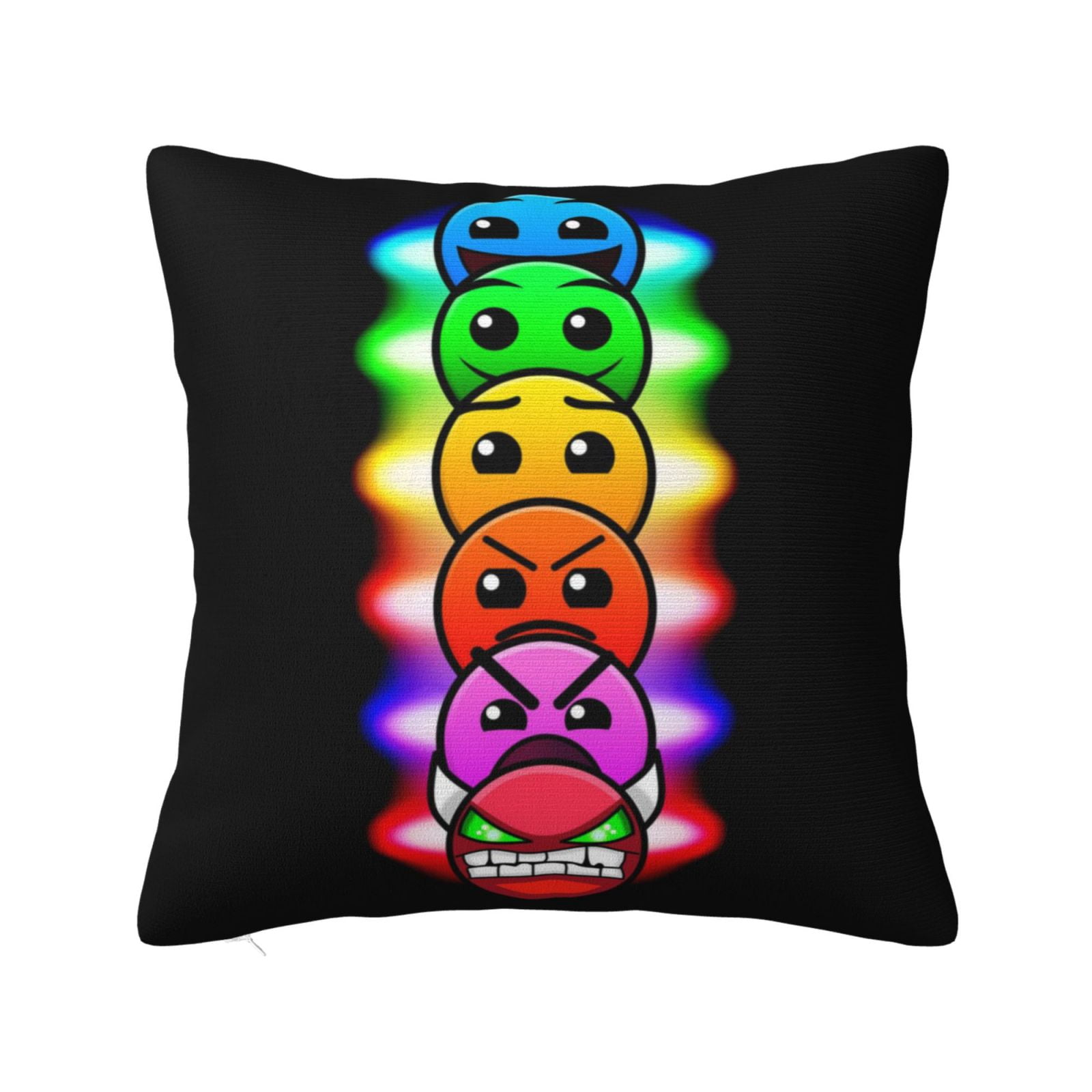 Throw Pillow Covers 16"x16" Inch, Geometry Dash Decorative Pillow Case ...