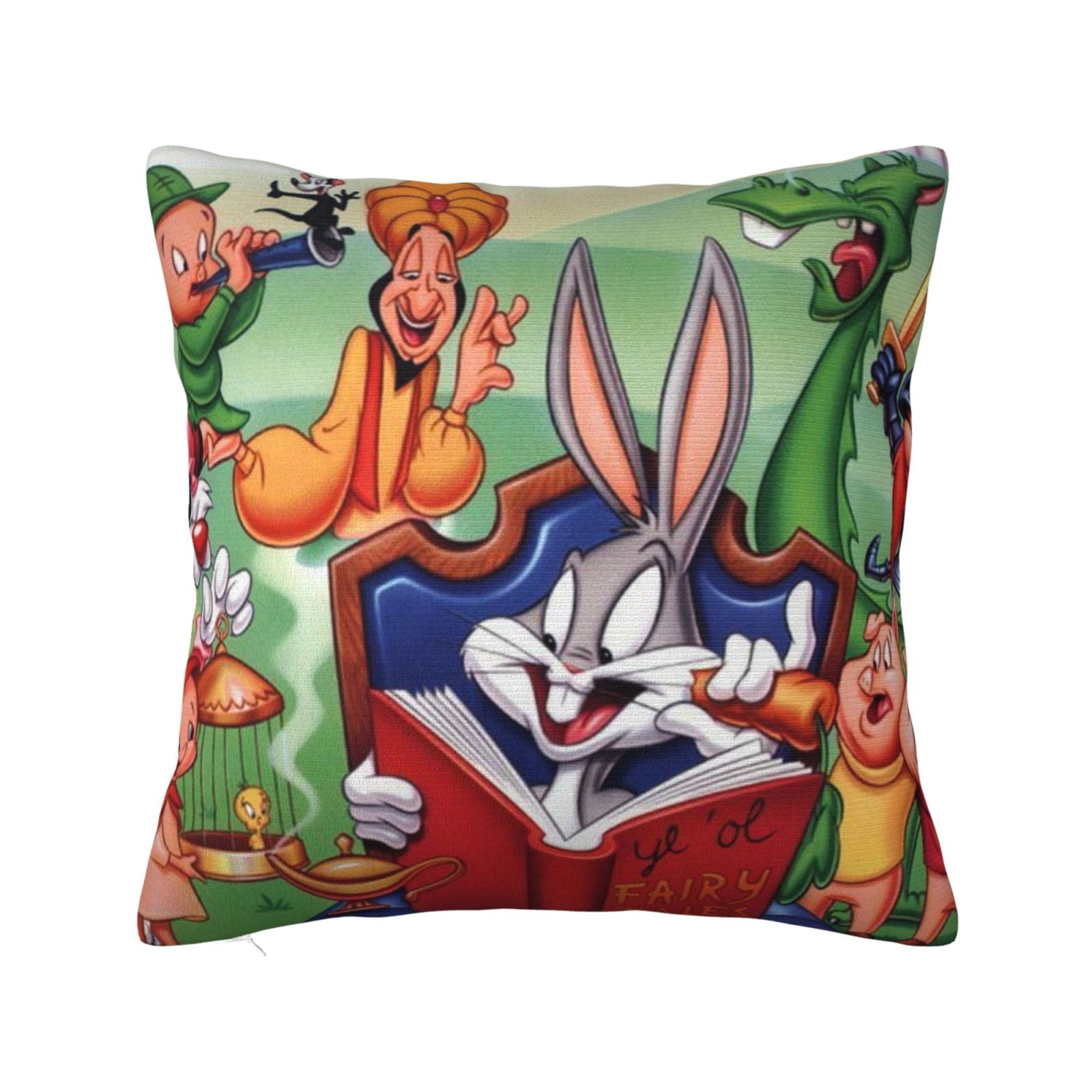 Throw Pillow Covers 16"x16" Inch, Looney Tunes Cartoons Decorative ...