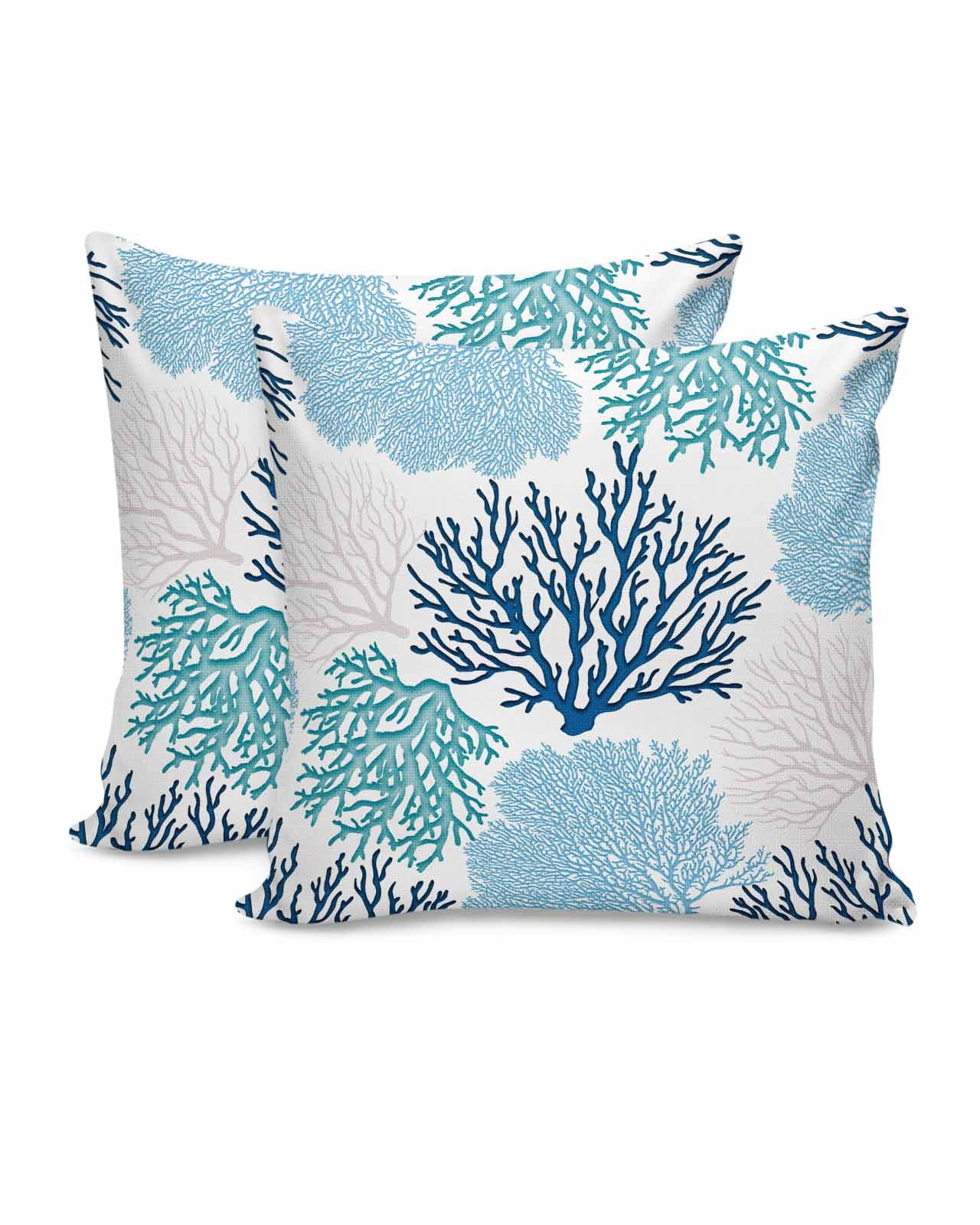 Throw Pillow Covers 18x18 Set of 2 Abstract Coral Texture Decorative ...