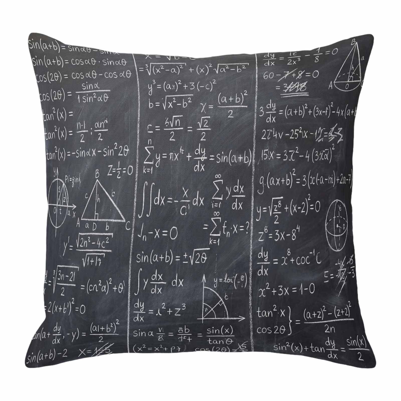 Throw Pillow Covers 20 x 20 Inch, Mathematics Formulas Cotton Linen ...