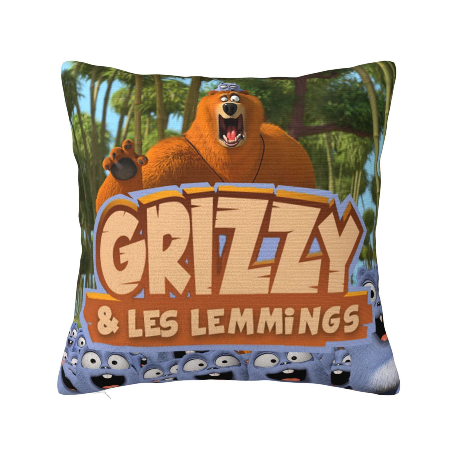 Throw Pillow Covers 20"x20" Inch, Grizzy and the Lemmings Decorative ...