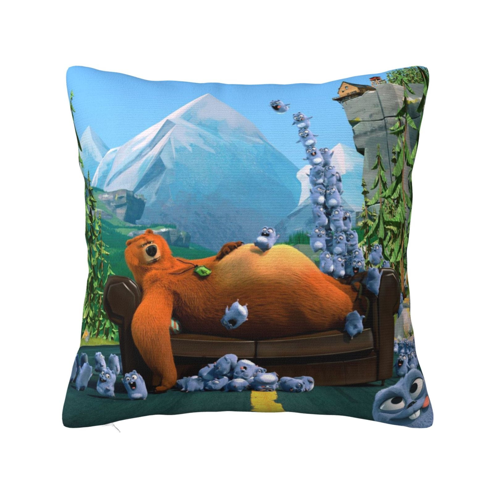 Throw Pillow Covers 20"x20" Inch, Grizzy and the Lemmings Decorative ...
